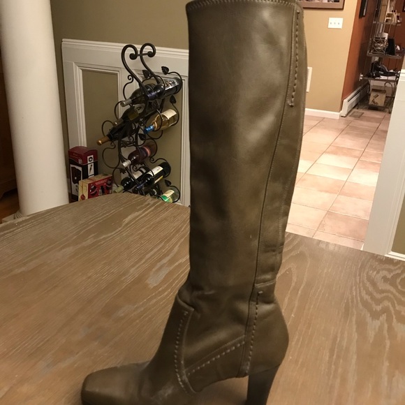 Shoes | Olive Color Boots Size 7 | Poshmark